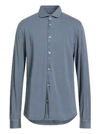 Fedeli Shirt Slate Size Cotton - Blue