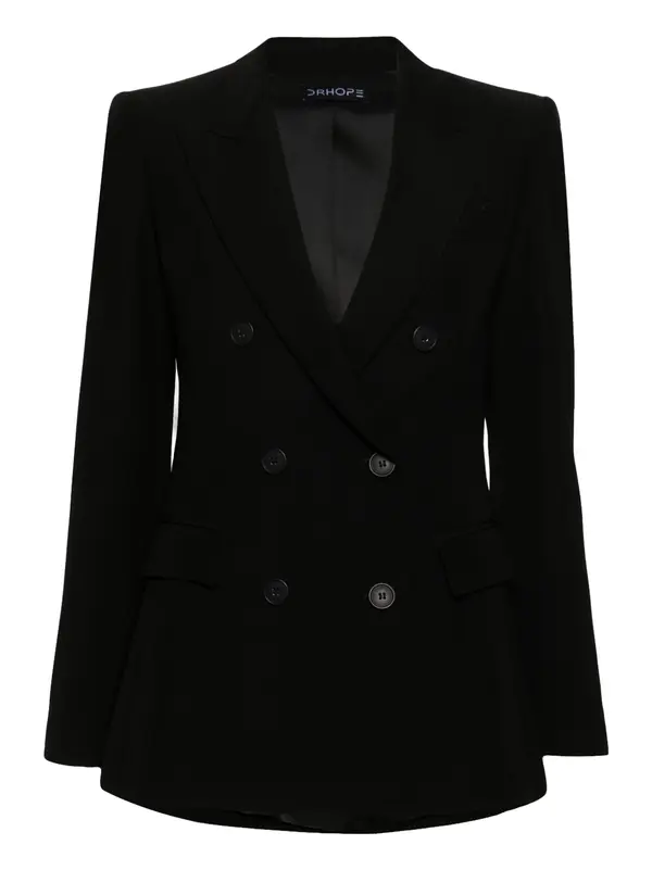 DRHOPE Double-breasted Blazer - Black