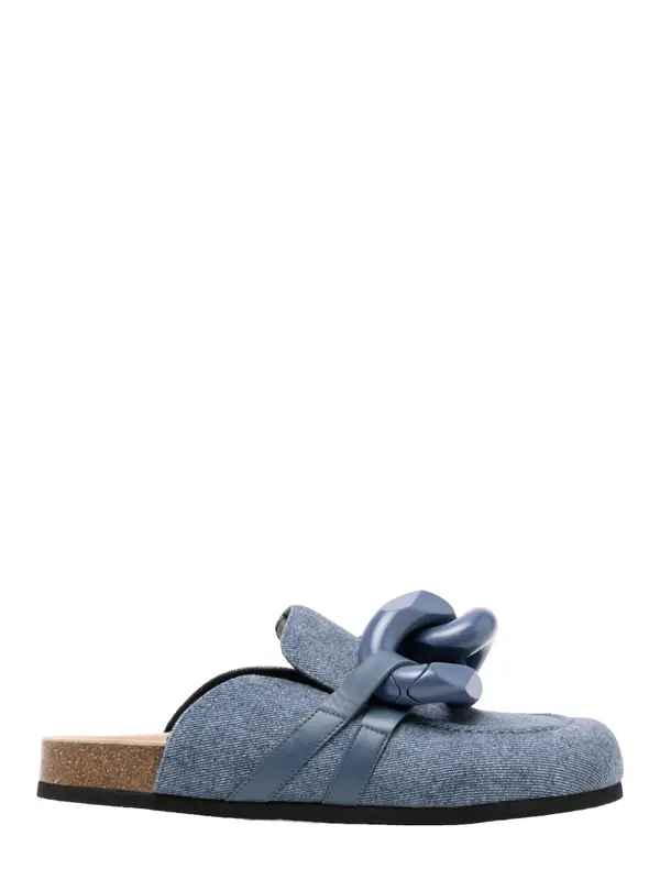JW Anderson Chain Loafer Mules - Blue