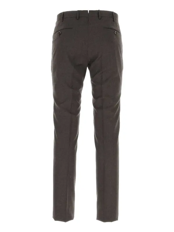 PT TORINO Wool Tapered Trousers - Grey