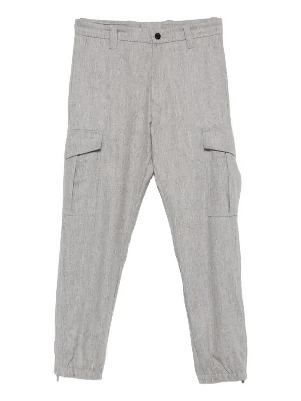 Eleventy Tapered Cargo Trousers - Grey