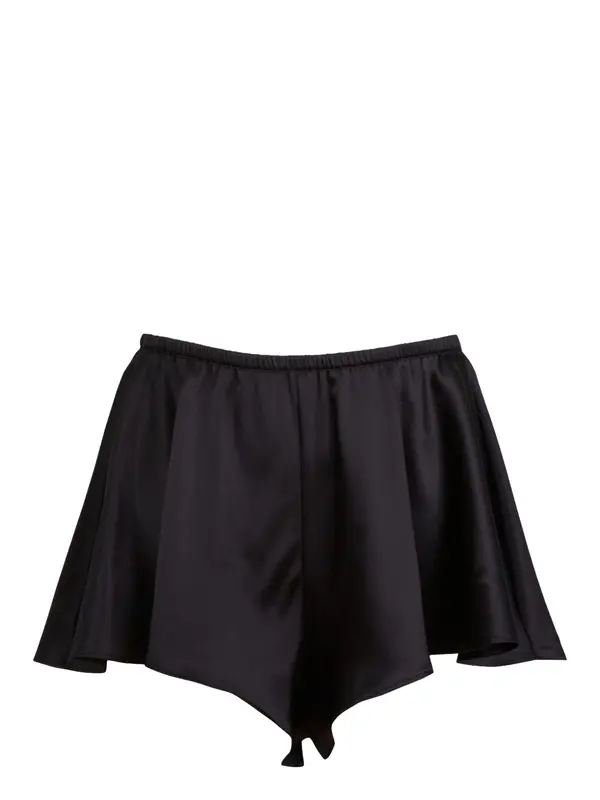 Fleur Du Mal Luxe Flutter Shorts - Black