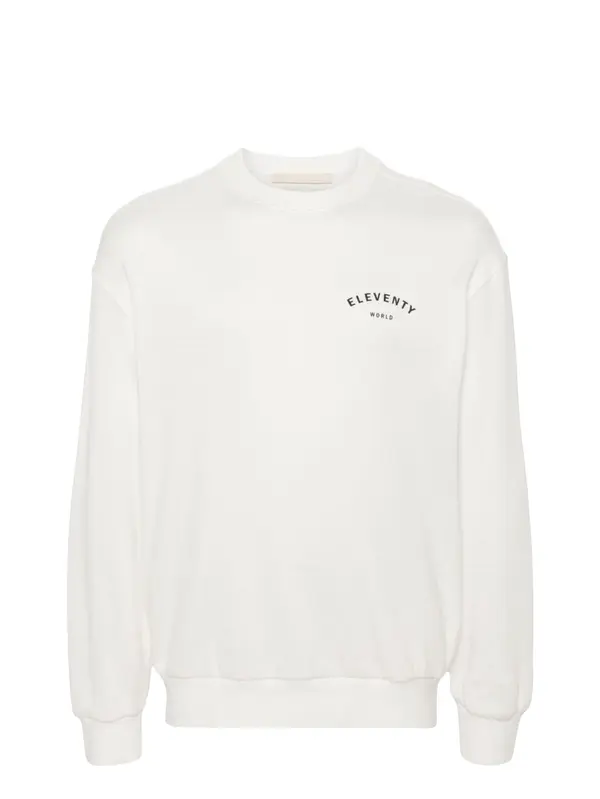 Eleventy Logo-print Sweatshirt - White