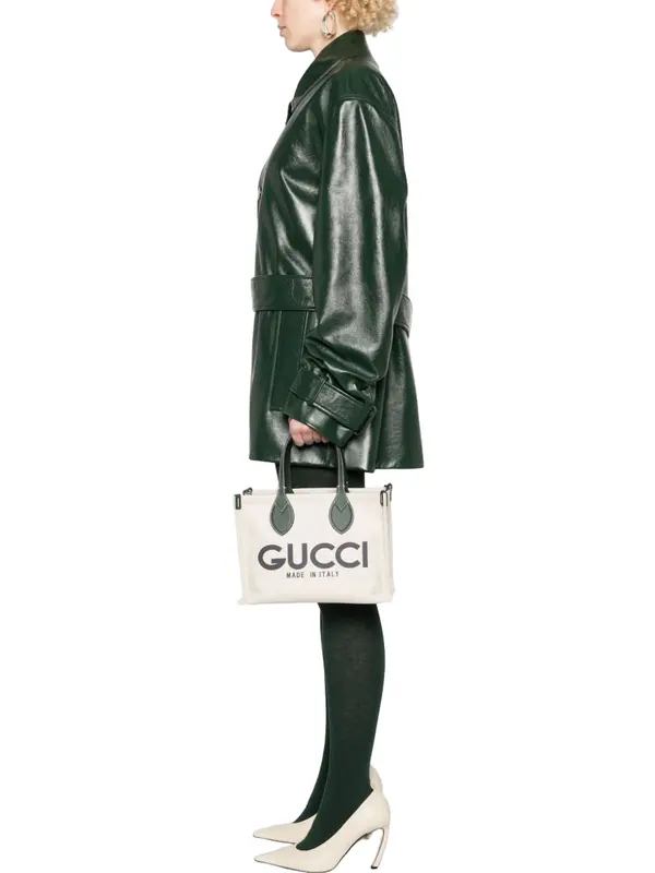 Gucci Small Logo-print Tote Bag - Neutrals