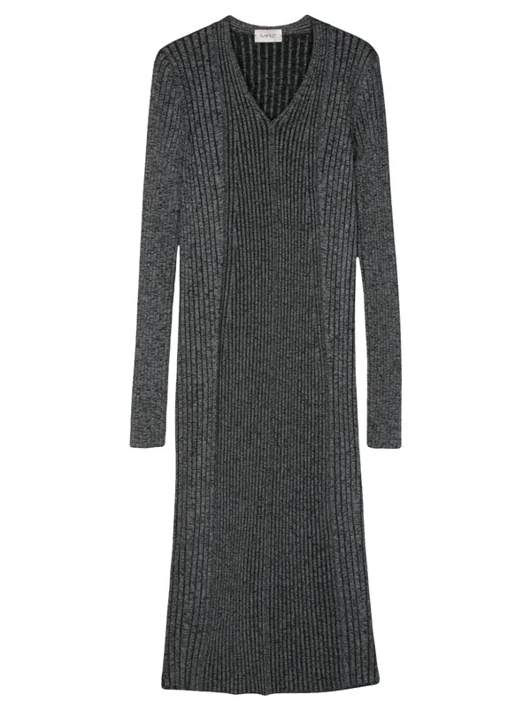 MRZ Ribbed-knit Midi Dress - Black