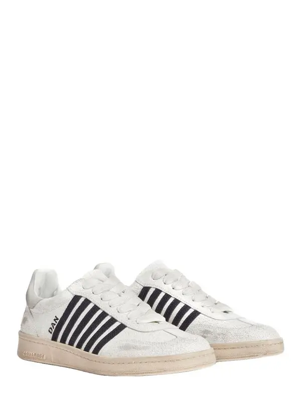 Dsquared2 Boxer Distressed Low-top Sneakers - White