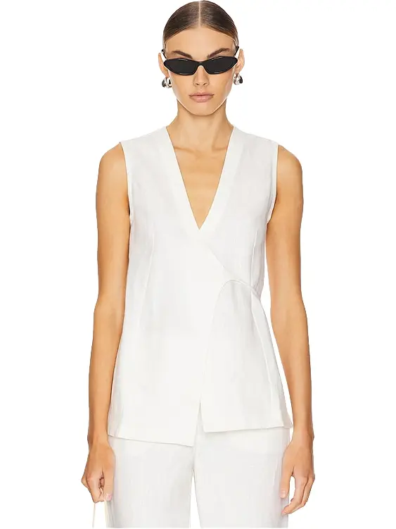 Faithfull The Brand Lulea Wrap Vest - White