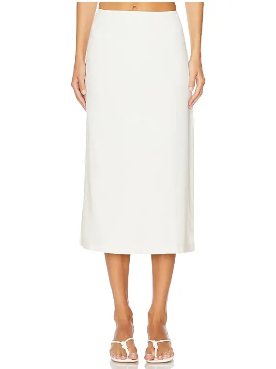 WeWoreWhat A Line Midi Skirt - Ivory