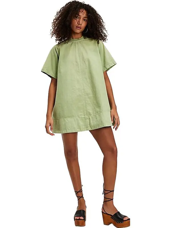 Free People Harlow Mini Dress - Laurel Green