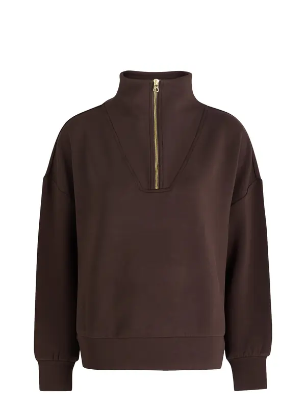 Varley Hawley Half-zip Sweatshirt - Brown