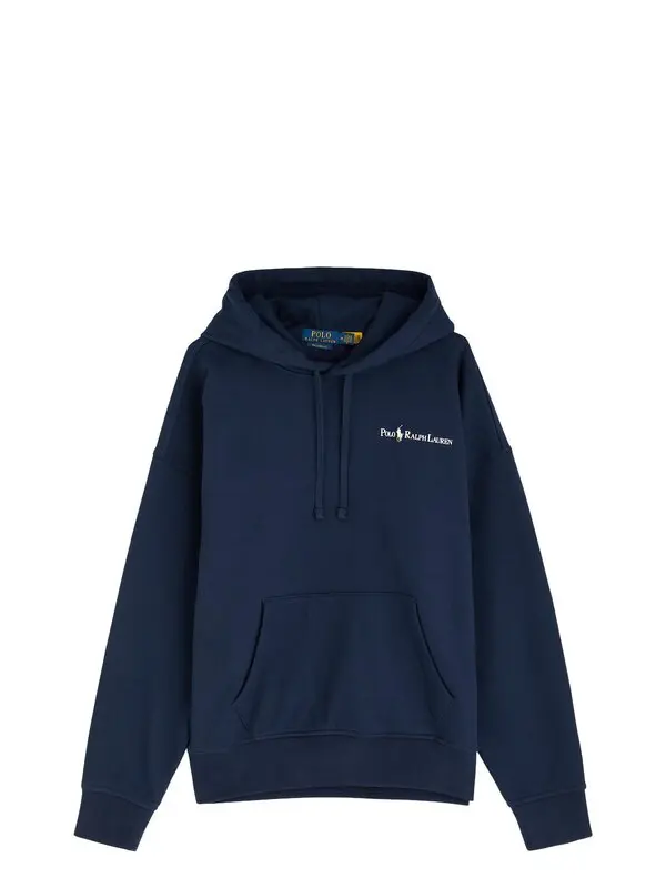 Polo Ralph Lauren Logo Hooded Cotton-blend Sweatshirt - Navy