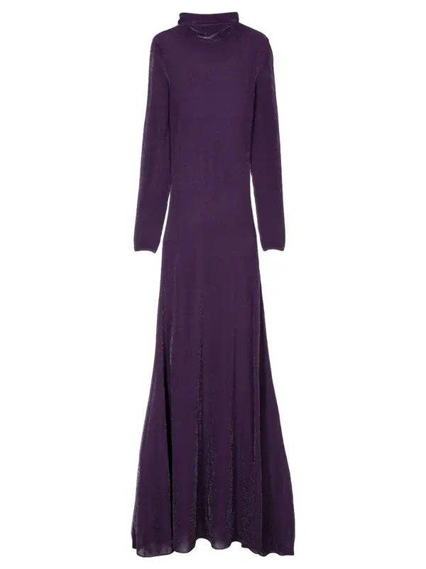TOM FORD Metallic Knit Maxi Dress - Purple