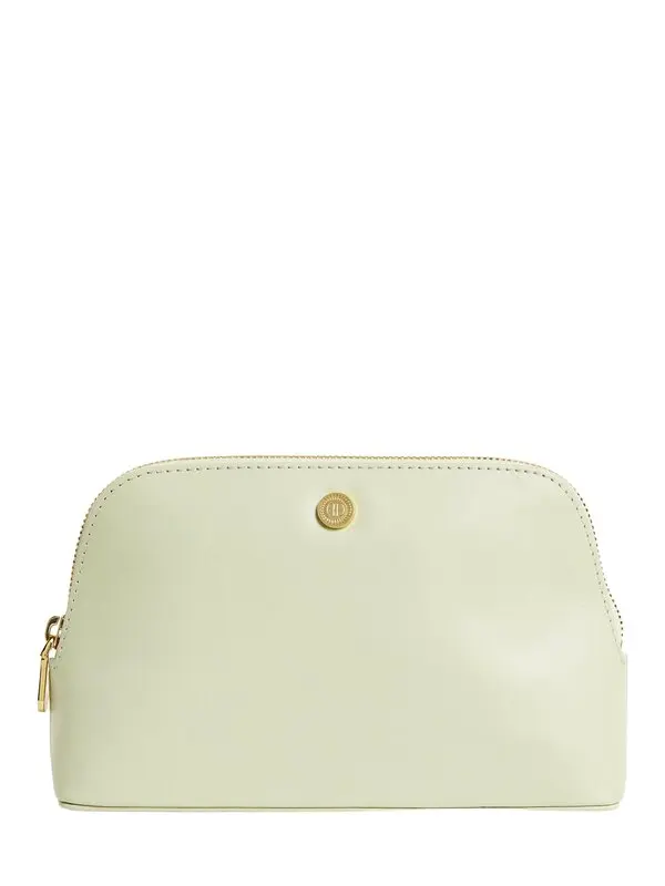 Harrods Leather Cosmetic Bag - Green