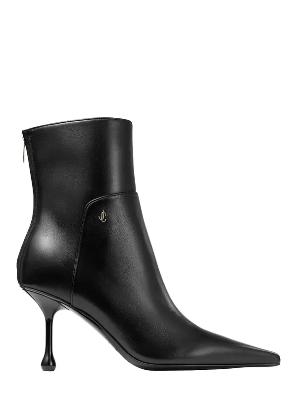 JIMMY CHOO Cycas 80 Lambskin Ankle Boots - Black