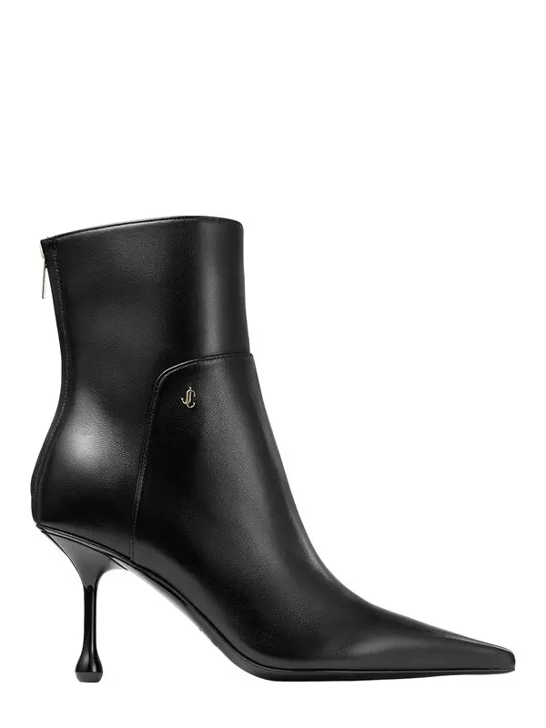 JIMMY CHOO Cycas 80 Lambskin Ankle Boots - Black