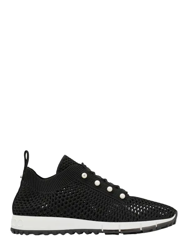 JIMMY CHOO Embellished Veles Sneakers - Black