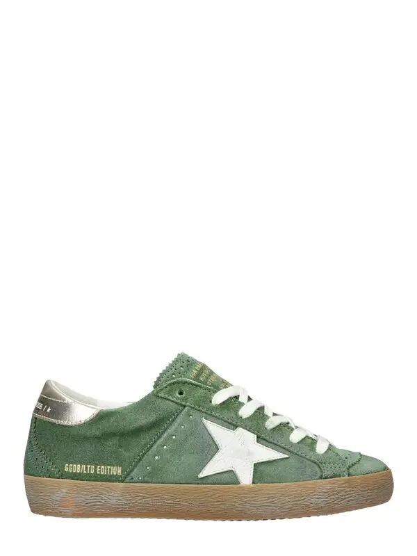 Golden Goose Super-star Suede Sneakers - Green