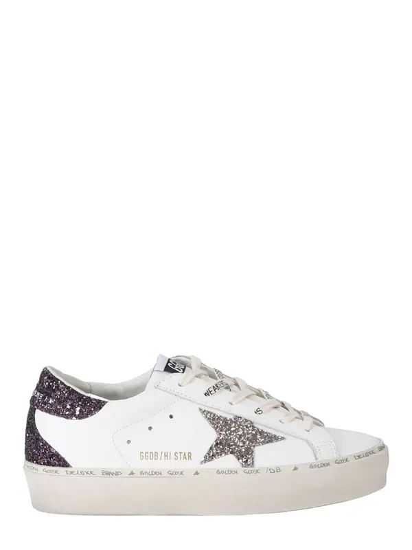 GOLDEN GOOSE Leather Hi Star Sneakers - White