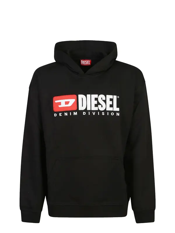 Diesel Logo-print Cotton Hoodie - Black