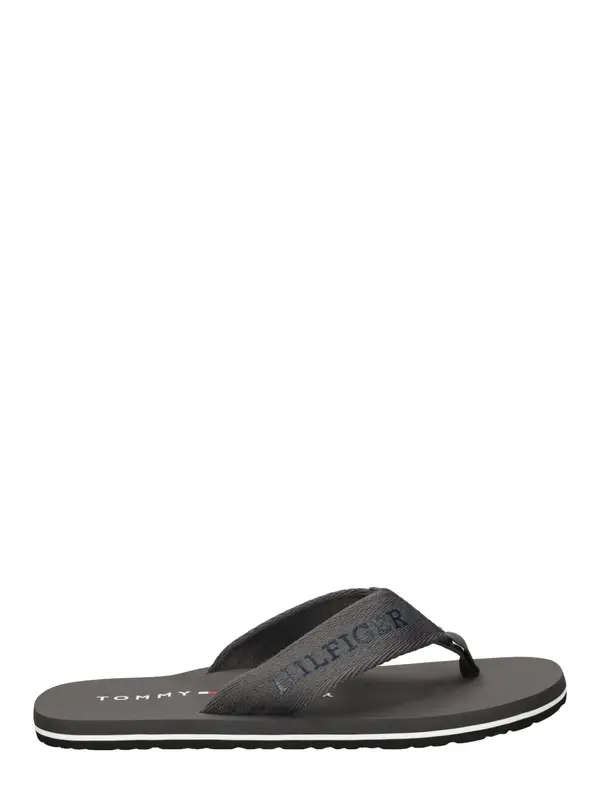 Tommy Hilfiger Webbing Logo-print Flip-flops - Grey