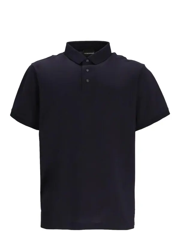 Emporio Armani Front-zipped Polo Shirt - Blue