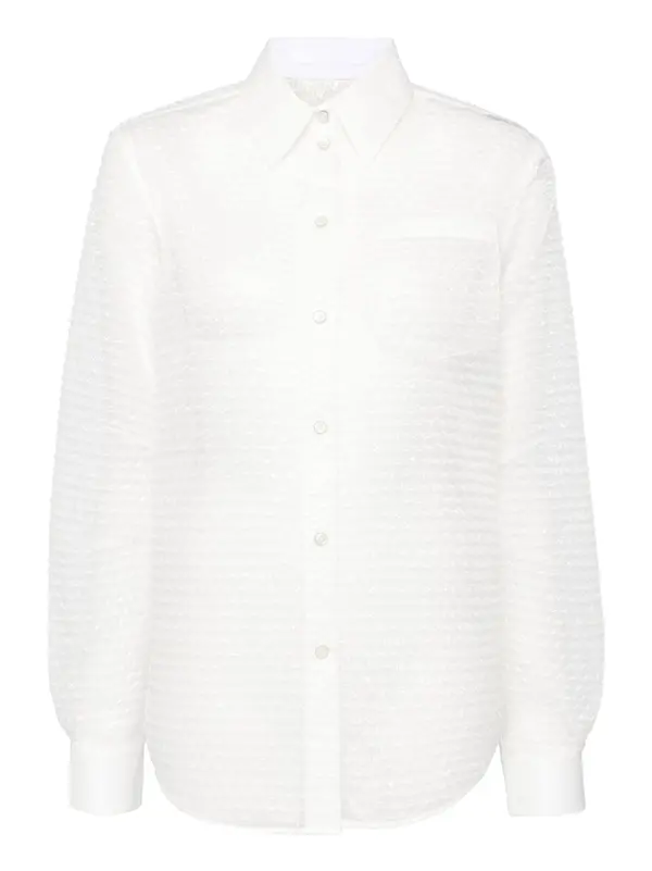 Helmut Lang Curved Bubblewrap Shirt - White