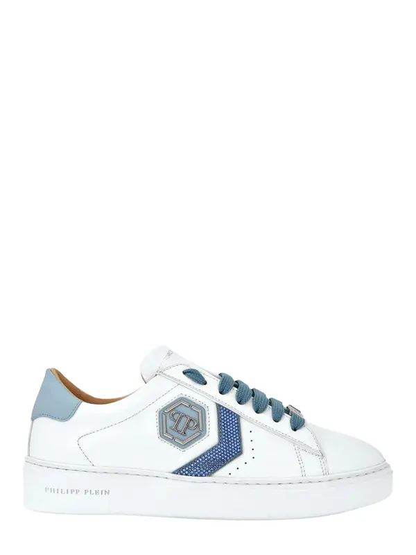 Philipp Plein Arrow Force Strass Hexagon Low-top Sneakers - White