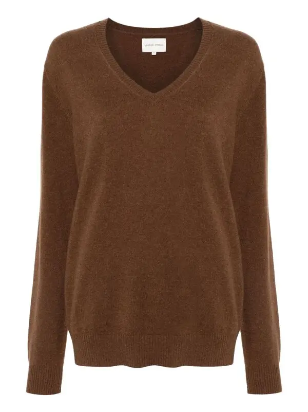 Loulou De Saison Cashmere V-neck Sweater - Brown