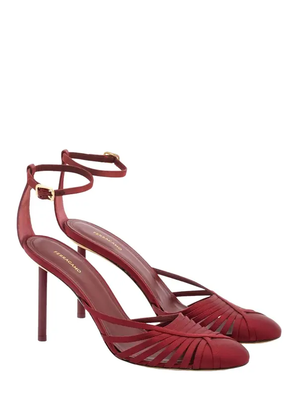 FERRAGAMO Strappy High Heel Pumps - Red