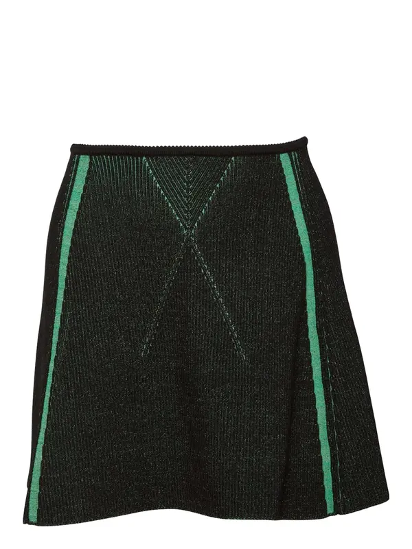 Fleur Du Mal Ribbed-knit Mini Skirt - Green