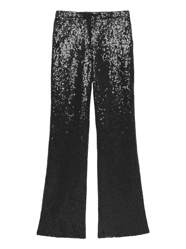MSGM Sequin-embellished Trousers - Black