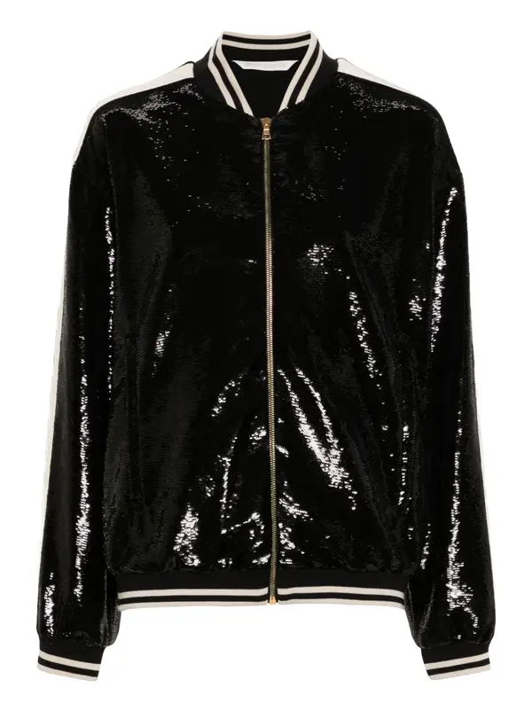 Palm Angels Sequinned Bomber Jacket - Black