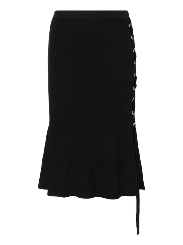 TWINSET Logo-plaque Midi Skirt - Black
