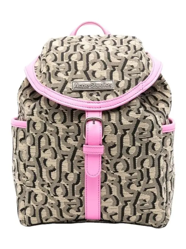 Acne Studios Mini Monogram Backpack - Neutrals