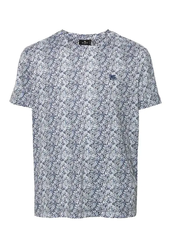 Etro Pegaso-motif T-shirt - Blue