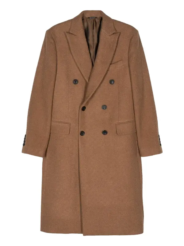 REVERES 1949 Bouclé Mid-length Coat - Brown
