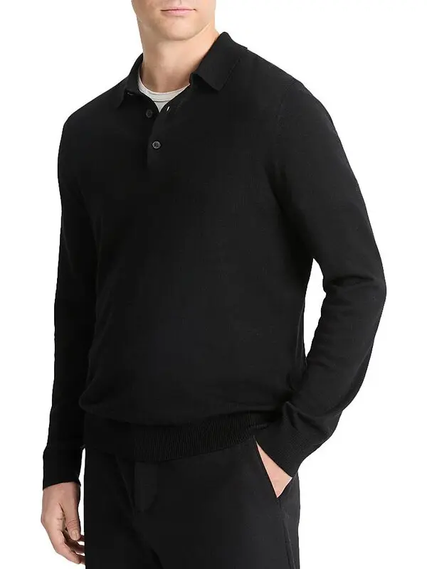 Vince Merino Polo - Black