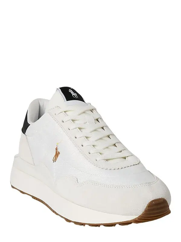 Polo Ralph Lauren Train 89 Suede Paneled Sneakers - White Multi