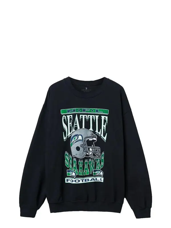 Junk Food Clothing Nfl Helmet Crewneck - Seattle Seahawks