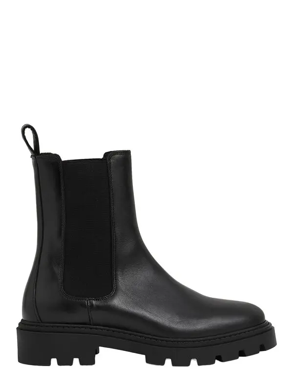 REISS Theresa Leather Chelsea Boots - Black