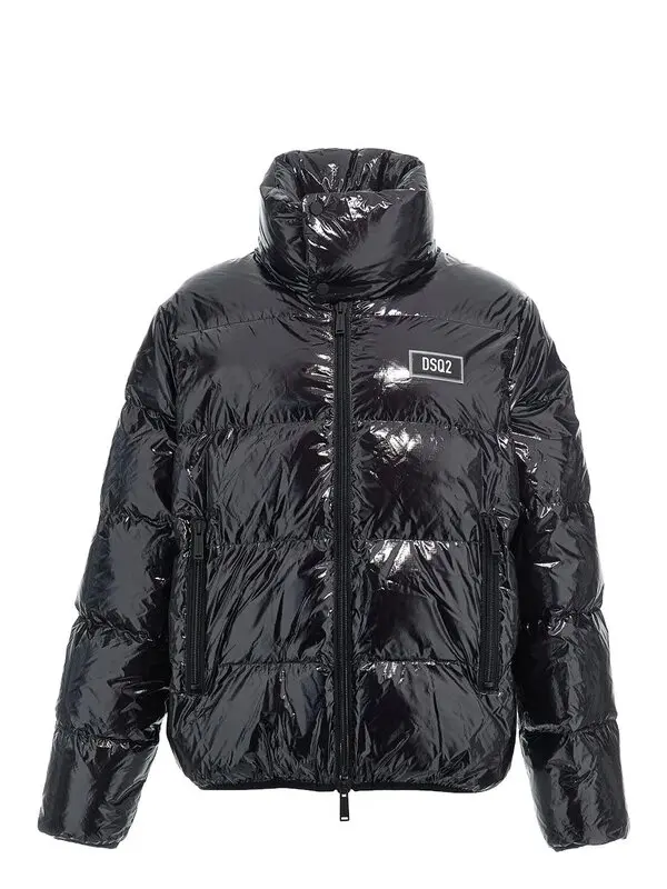 Dsquared2 Glossy Nylon Down Jacket - Black
