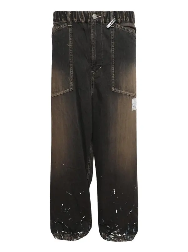 Mihara Yasuhiro Painted Baker Jeans - Black