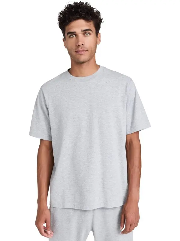 Reigning Champ Mid-weight Jersey Tee - Heather Grey