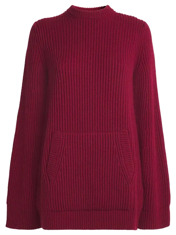 Max Mara Wool-cashmere Mini Sweater Dress - Red