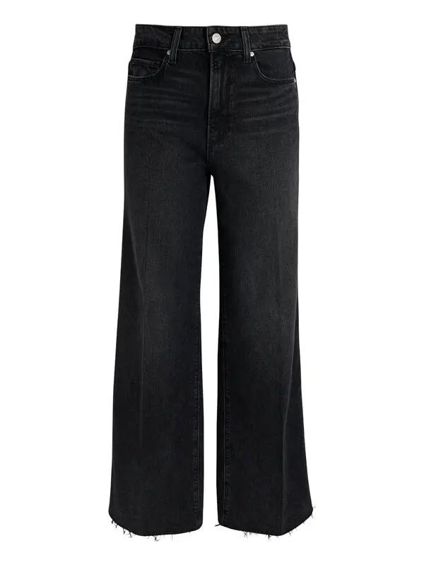 Paige Anessa Wide-leg Jeans - Black