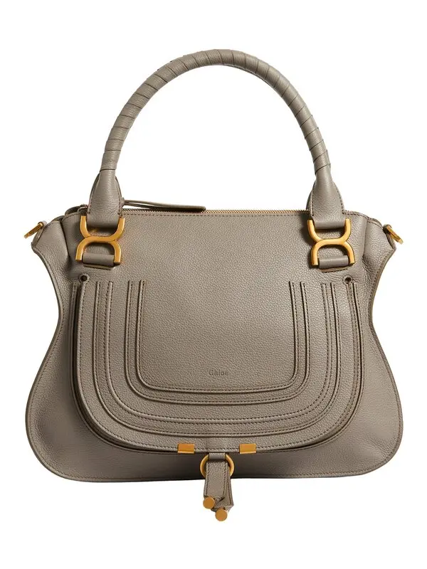 Chloé Marcie Leather Top-handle Bag - Grey