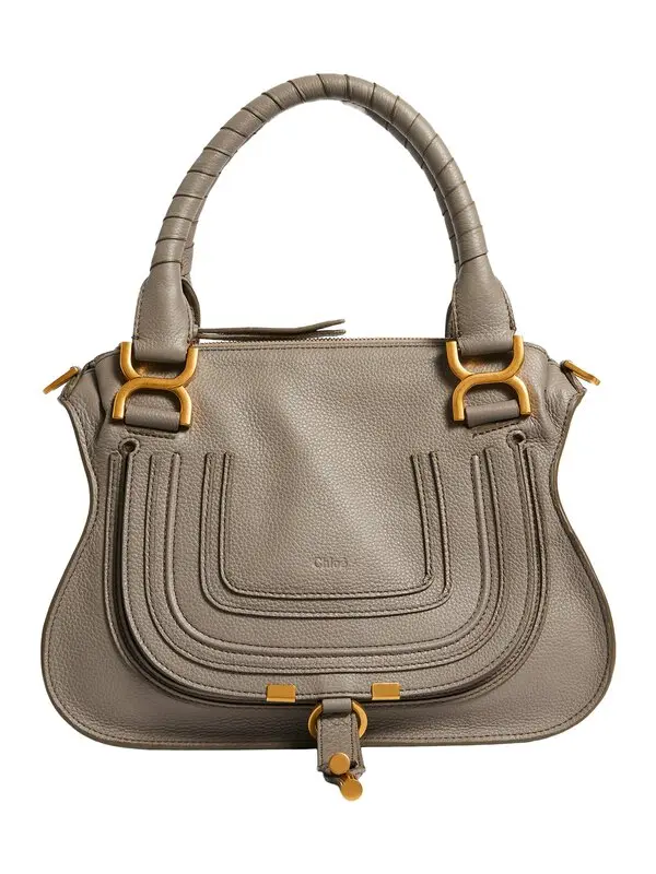 Chloé Small Leather Marcie Top-handle Bag - Grey