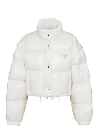 Prada Re-nylon Cropped Jacket - White