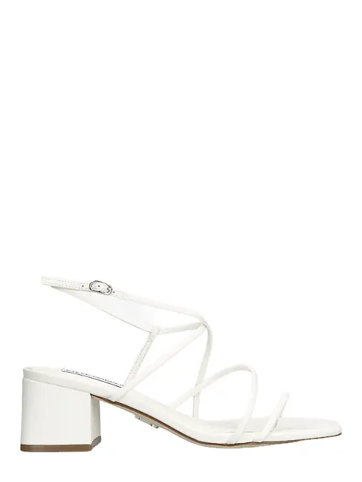 Steve Madden Remmi Strappy Faux-leather Sandals - White