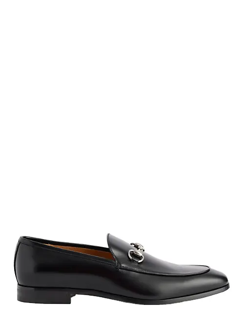 Gucci Horsebit Hardware Leather Loafers - Black
